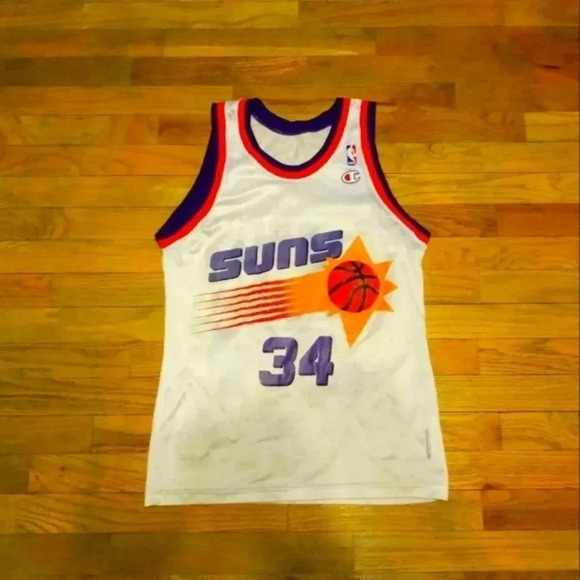 Champion | Shirts & Tops | Vintage Champion Jersey Charles Barkley Suns ...